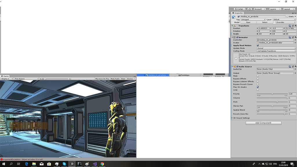 Why in the preview of the character it's not playing the humanoidwalk and stay on t-bone ...
