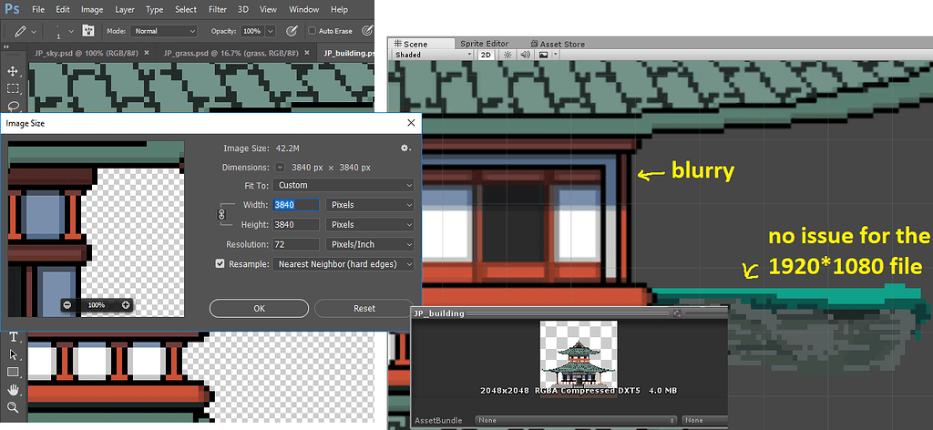 Unity automatically scale my picture resolution down and resize it back to normal? - Unity ...