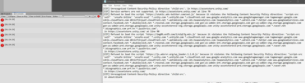 Unity errors.. without any text showing in the console error log gui ... Unity errors.. without any text showing in the console error log gui ...