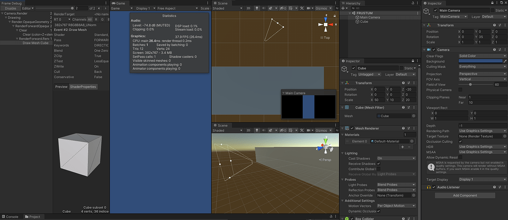 Frustum culling not working as expected, Rendering Cube behind Camera ... Frustum culling not working as expected, Rendering Cube behind Camera ...