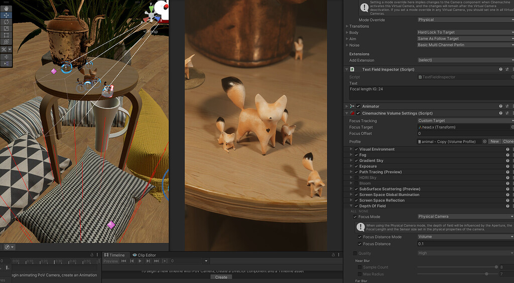 Cinemashine Volume Settings Are No Longer Affecting My Dof Unity