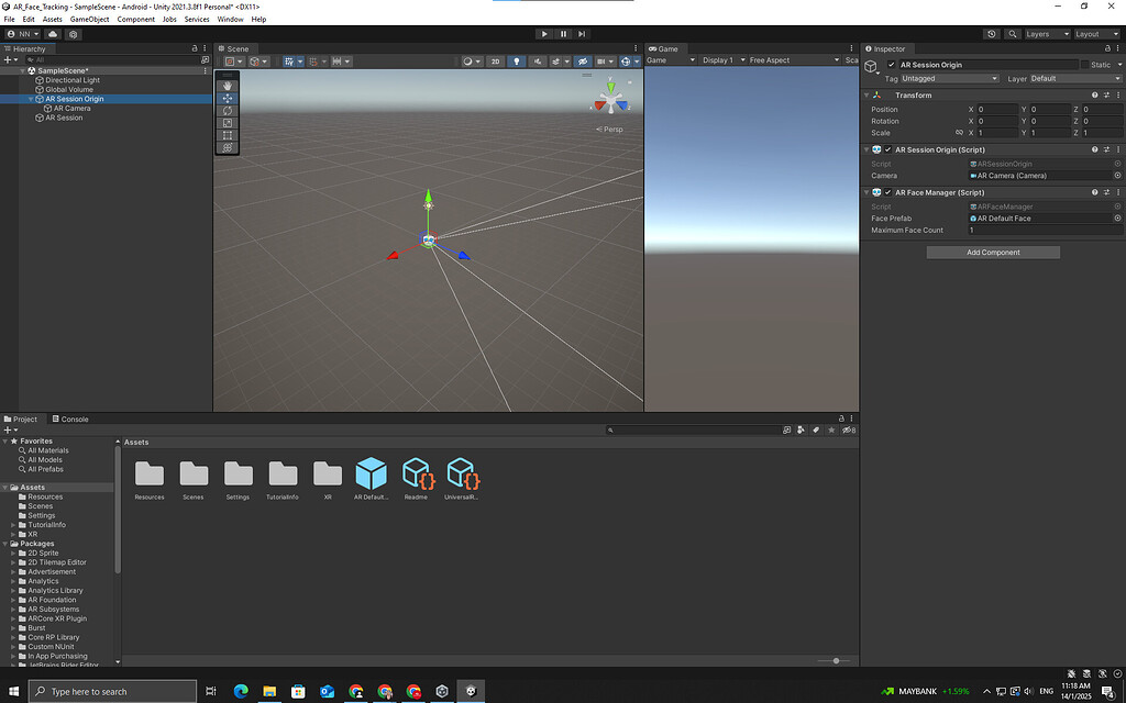 AR Foundation Face Tracking Showing Only Skybox - News & General Discussion - Unity Discussions