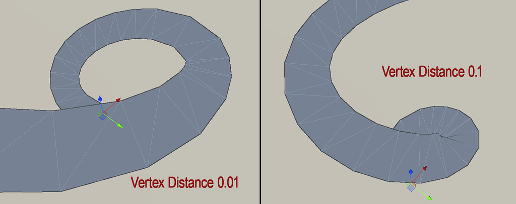 Resolved Untiy 6 Particle Trails Minimum Vertex Distance Has No Effect Below 01 Value 