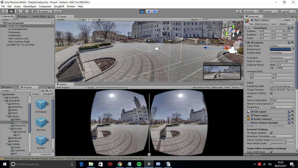 Zoom in and zoom out on Cardboard Panorama - Unity Engine - Unity ...