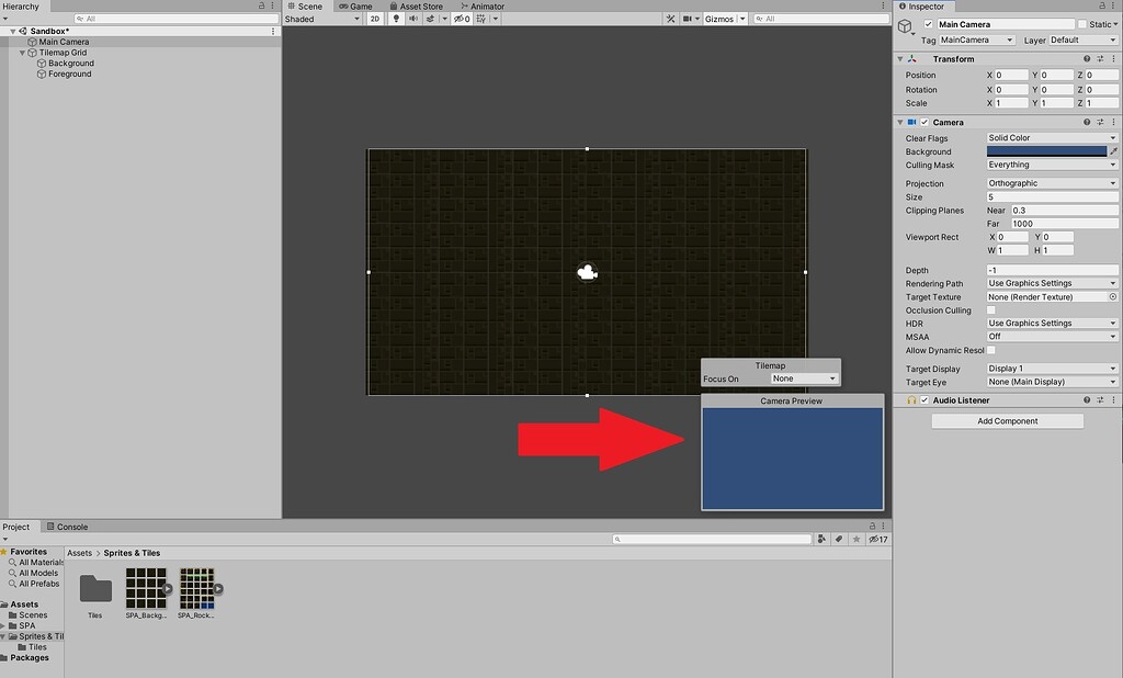 Tilemap Not Showing Up In Main Camera Unity Engine Unity Discussions