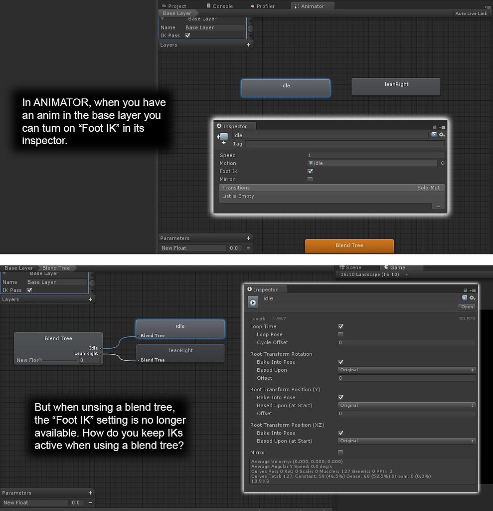 Missing "Foot IK" setting in blend tree - Unity Engine - Unity Discussions