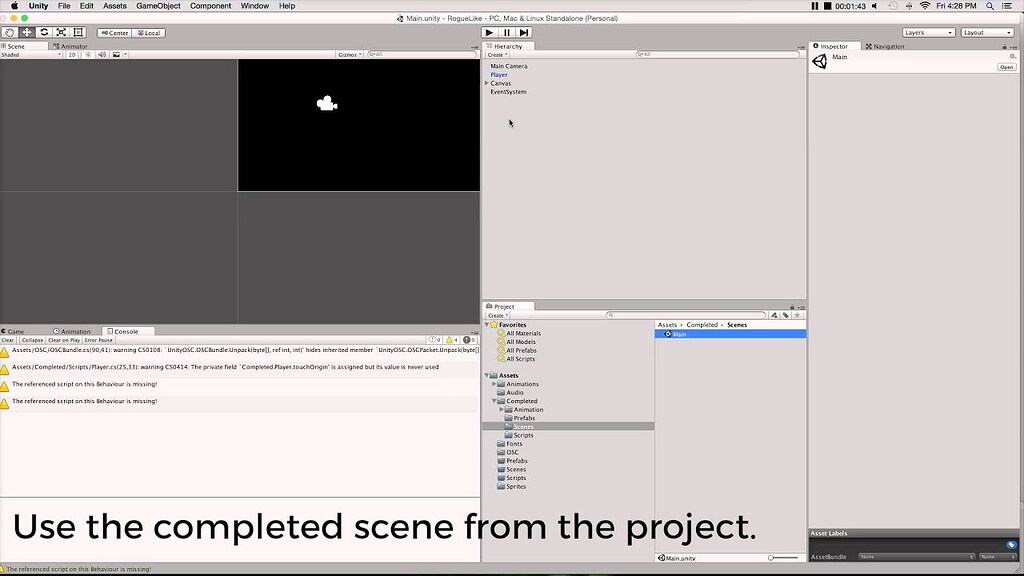 Sending Data from First Person Character Scripts over UnityOSC - Unity ...
