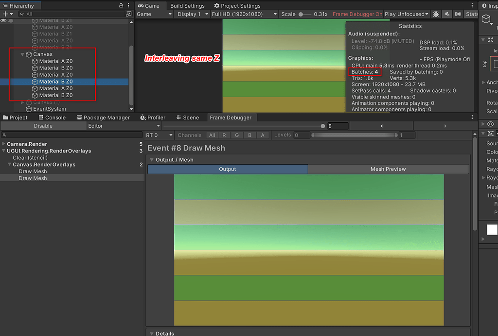 UI batches broken just changing sibling order - Unity Engine - Unity Discussions