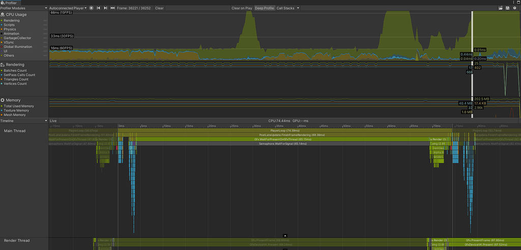 Unity 2d andoird bottleneck gfx-waitforpresentongfxthread - Unity Engine - Unity Discussions