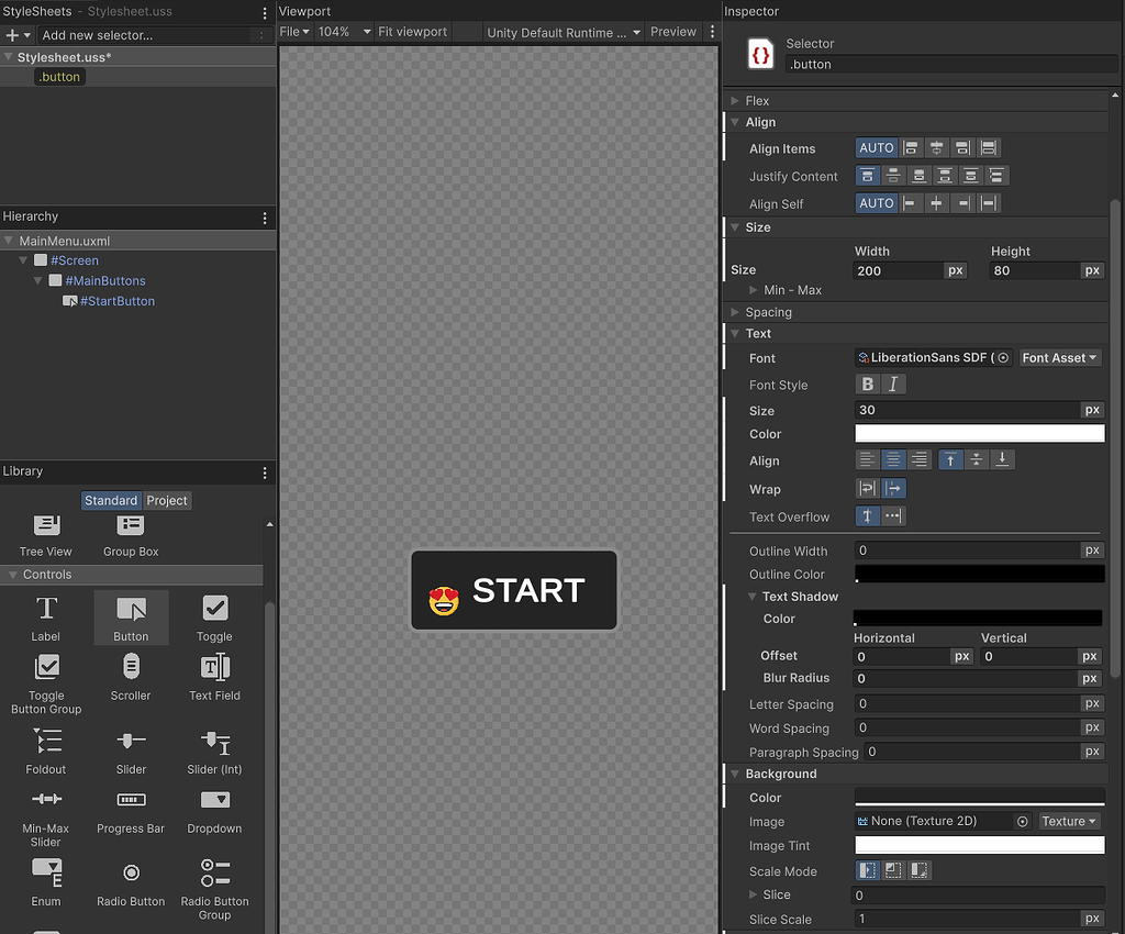 Button with text shadows hides sprites in label text (Unity 2023.2.0 ...
