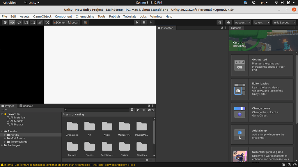 Opening a tutorial's tab causes to break other tabs - Unity Engine ...