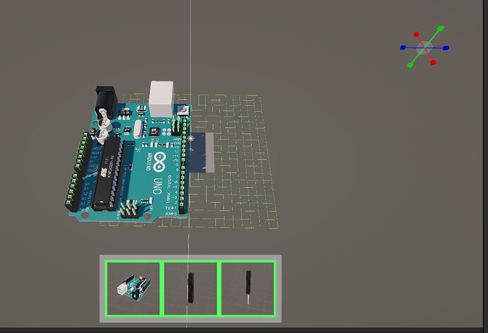 Custom axis gizmo shows incorrect orientation when the camera rotates ...