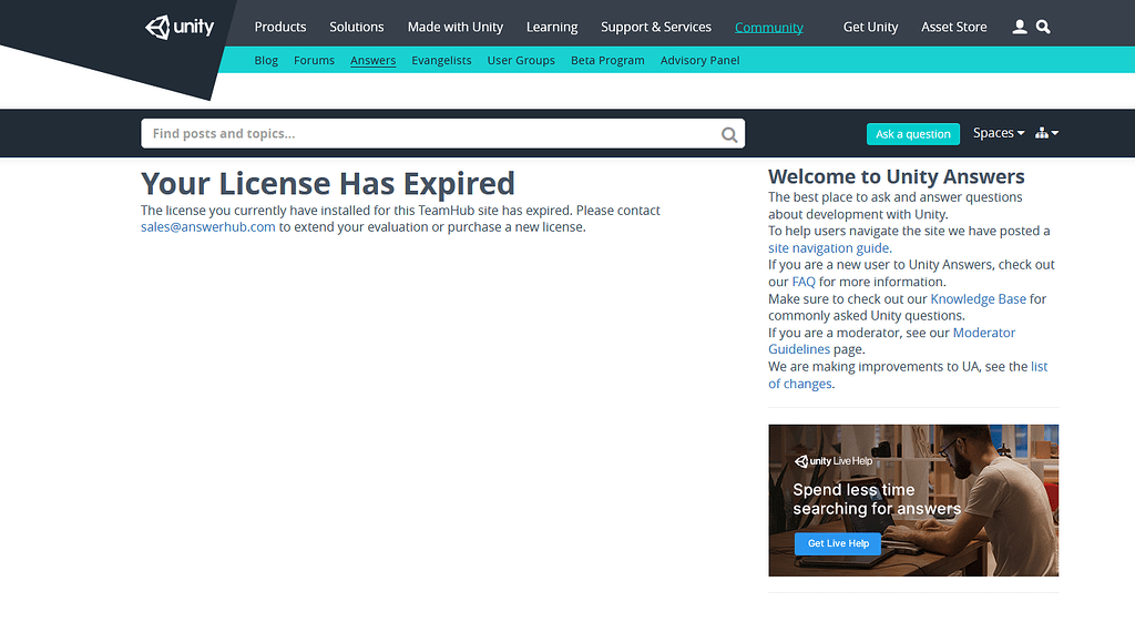 Unity license expired - Unity Engine - Unity Discussions