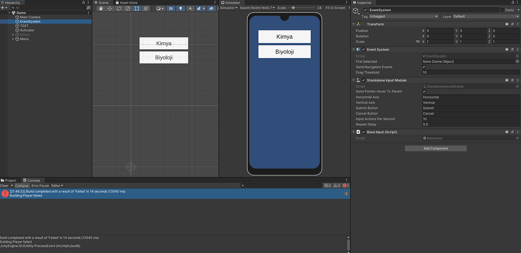 Unity android Build event System faild - Unity Engine - Unity Discussions