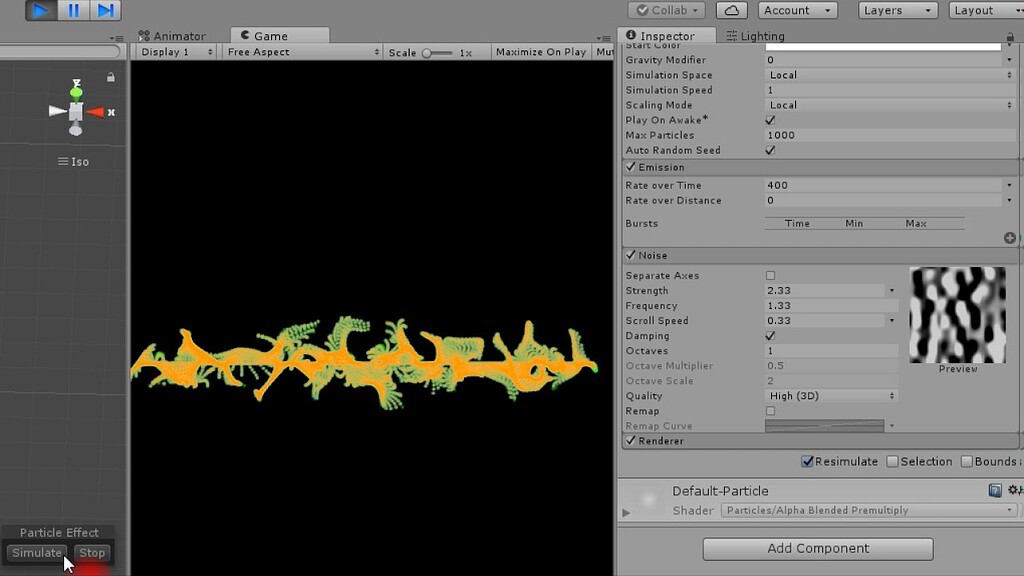 [5.5 Shuriken] randomization of starting point of Noise module - Unity ...