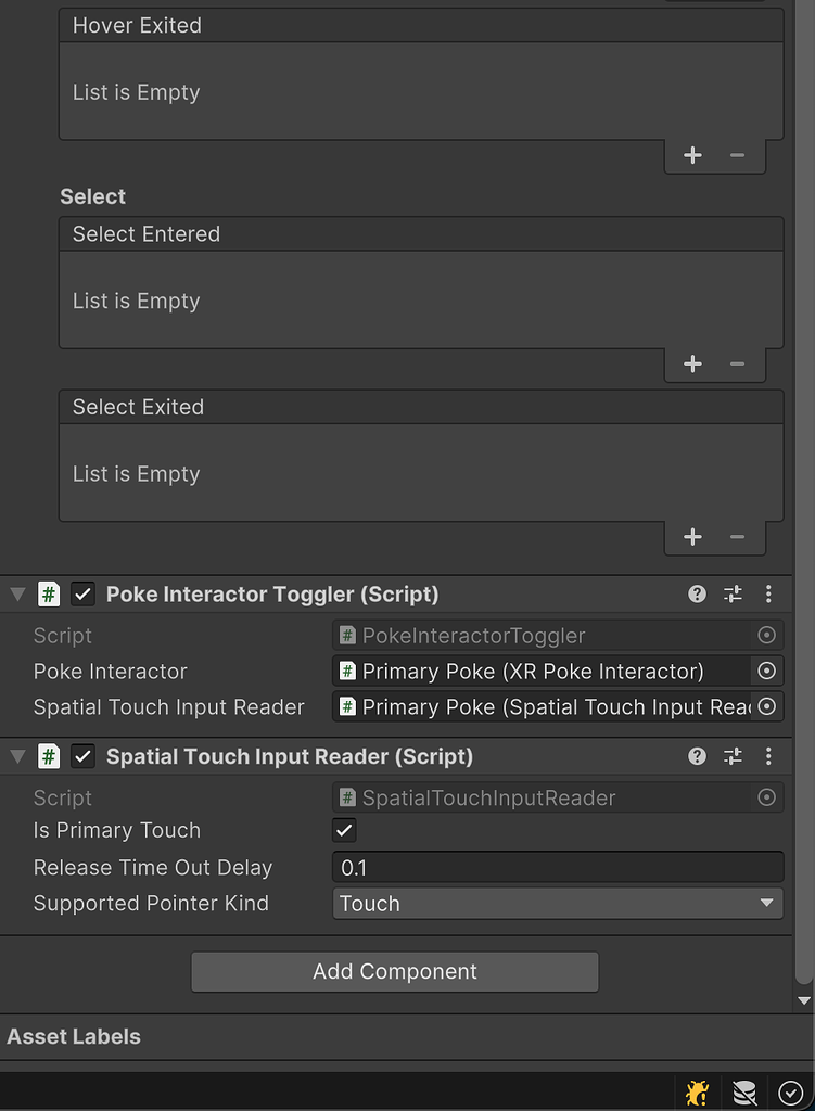 Direct Xr Pokes Do Not Trigger Unity Ui Button Presses In Polyspatial On Visionos With Xri 3 0 3