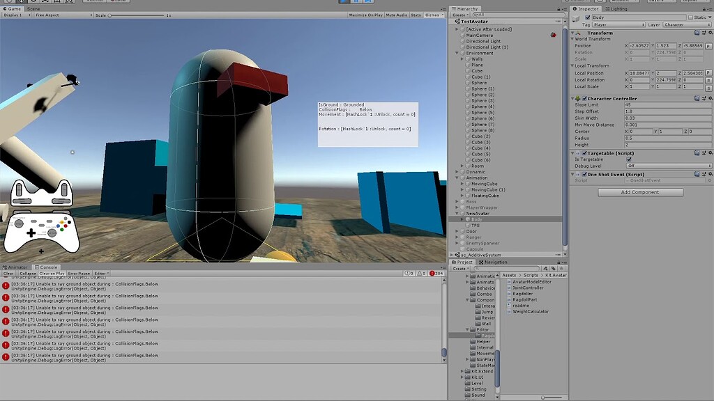 CharacterController flickering between "Below" & "None" state. - Unity ...