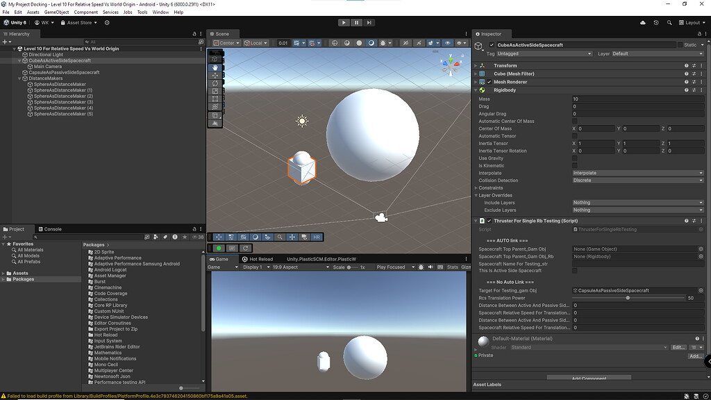 Interesting behavior between game objects relative speed and world origin distance - Unity ...