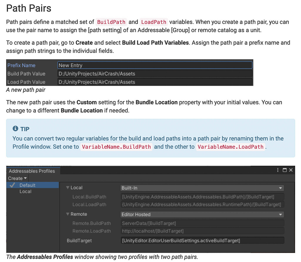 set new local build path for develoment branch profile - Unity Engine - Unity Discussions