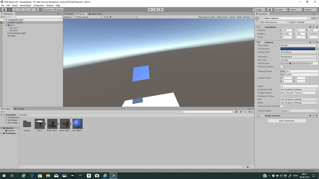 About Cloth - component . . - Getting Started - Unity Discussions