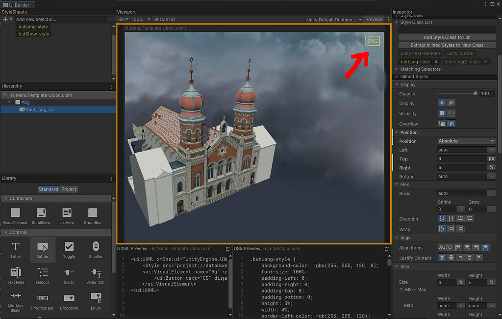 How to replace by script the style assigned to an element (button) in UI builder? - Unity Engine ...