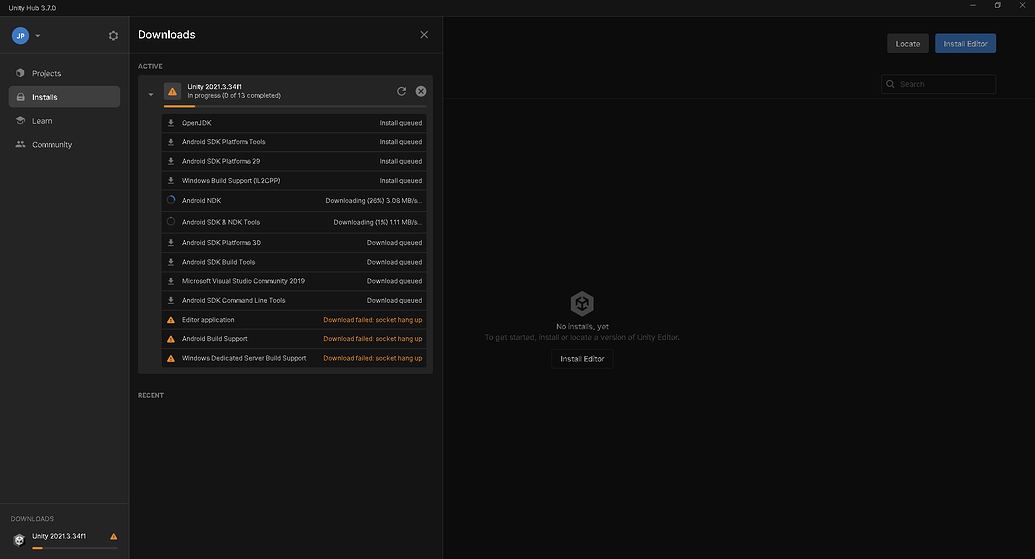 Unity Download Failed Socket Hang Up Unity Engine Unity Discussions 0845