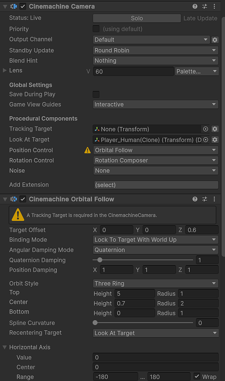 Unity Cinemachine questions 3rd person to rotate around player target ...