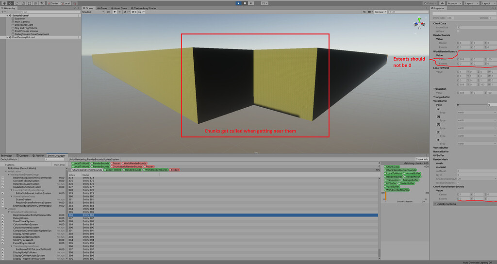 Hybrid Renderer, buggy Rendering because of empty RenderBounds on procedural mesh - Unity Engine ...