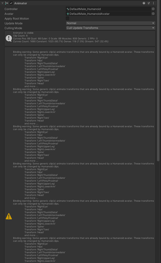 Handling "Binding Warning" with AnimationPlayableOutput in Humanoid Animations - Unity Engine ...