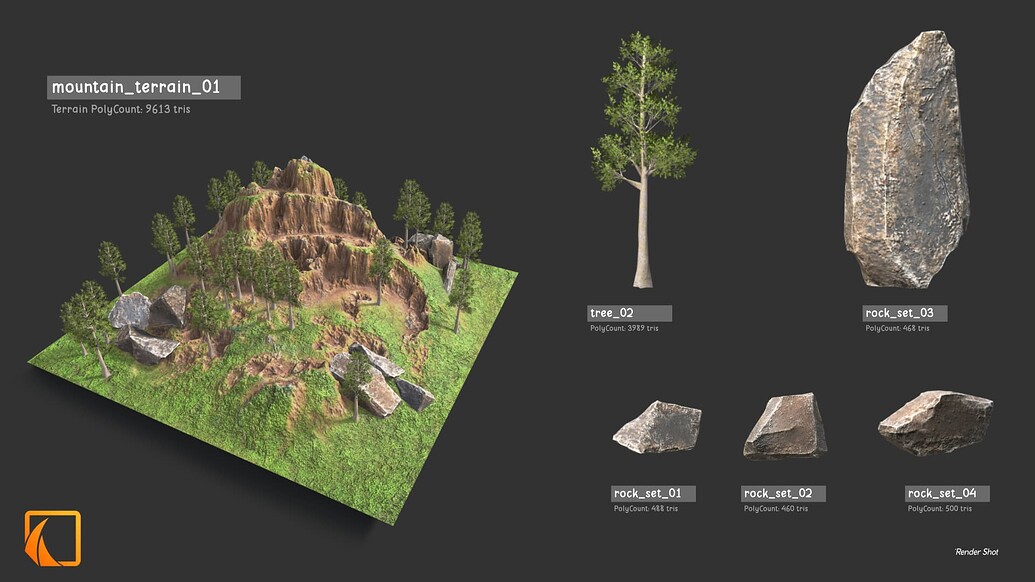 [FREE] Mountain Terrain, Rocks and Tree Asset Pack - Community Showcases - Unity Discussions