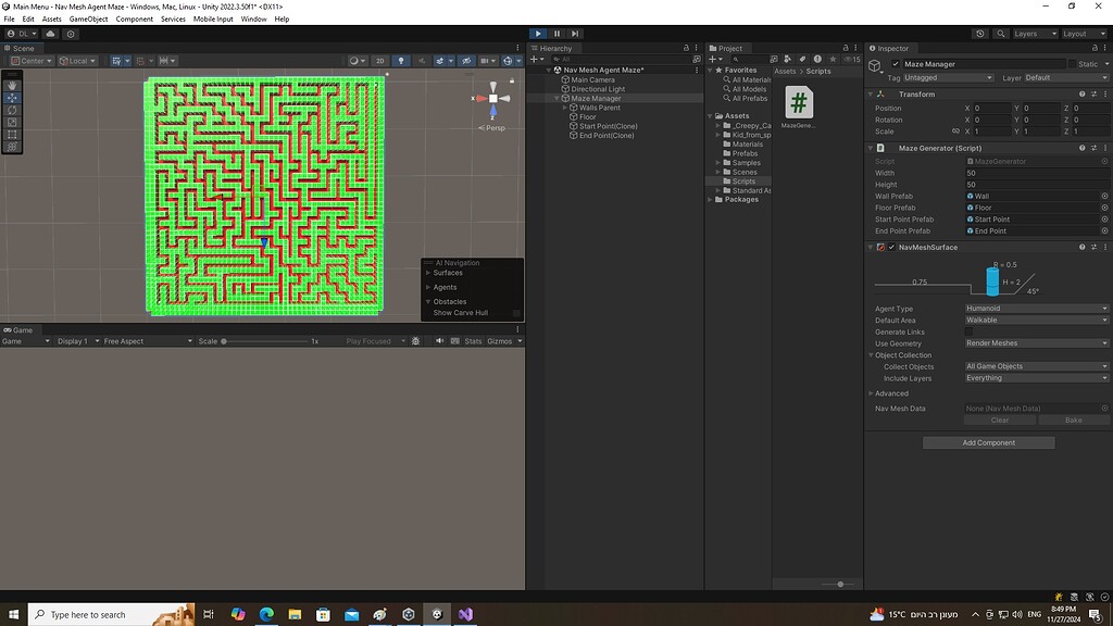 How to fix the maze creation where the left and bottom sides of the grid have double walls ...