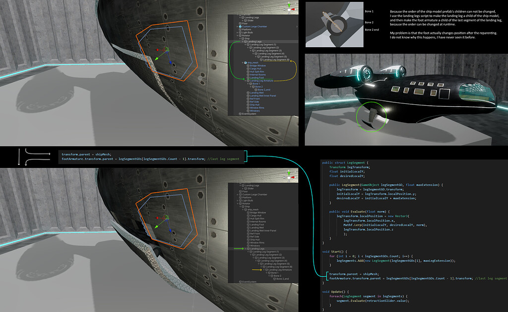 Weird problem where after reparenting in a script, the child object changes position - Unity ...