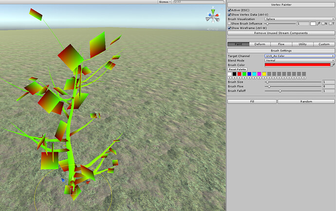 How to add wind to custom trees/grass in unity using tree creator ...