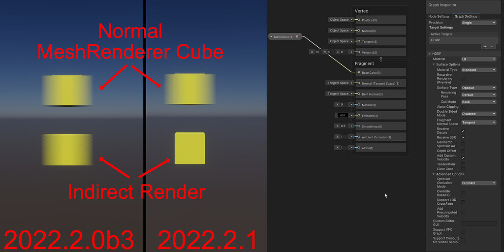 Custom Motion Vectors Not Working With Indirect Rendering After 2022 2 0b3 Unity Engine