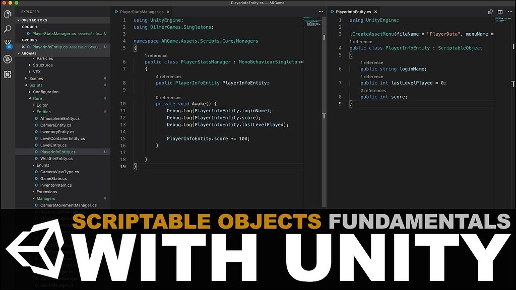 UNITY3D SCRIPTABLE OBJECTS - Storing Data - Learn Content - Unity ... UNITY3D SCRIPTABLE OBJECTS - Storing Data - Learn Content - Unity ...