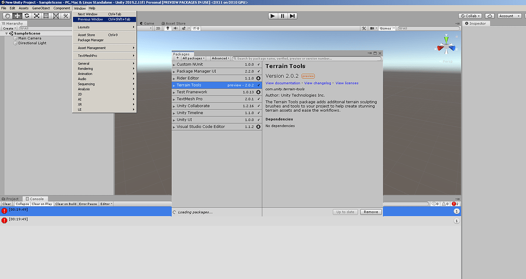 Package Not Installing Correctly Terrain Tools Unity Engine Unity Discussions