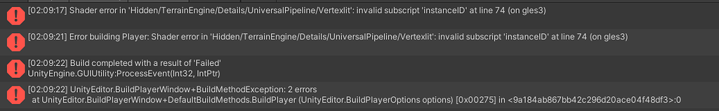 Shader Error Invalid Subscript Instanceid At Line 74 On Gles3 After Unity Update Unity