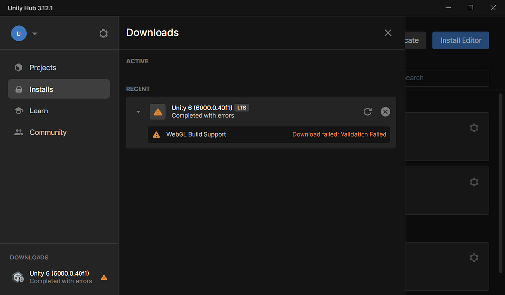 Unity Hub Validation Failed During Download - Unity Engine - Unity Discussions