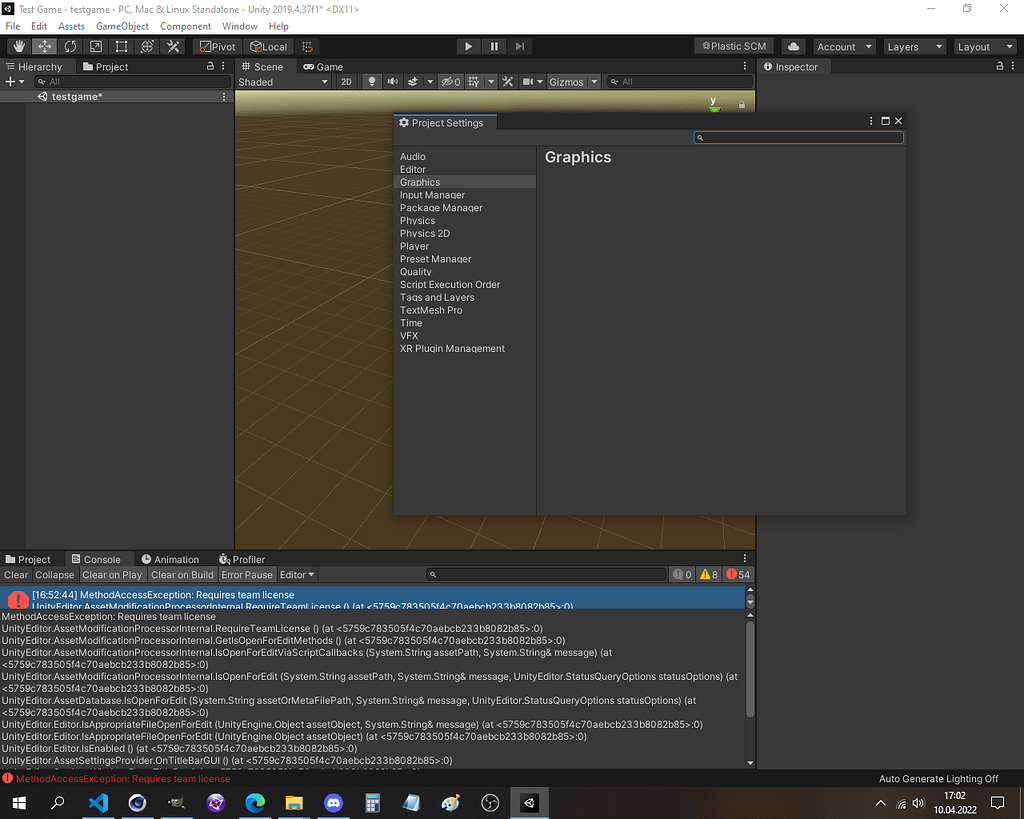MethodAccessException: Requires team license Unity 2019.4.37f1 - Unity Engine - Unity Discussions