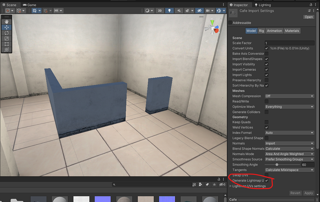 How can I Regenerate Lightmap UVs for an Imported FBX File - Unity Engine - Unity Discussions