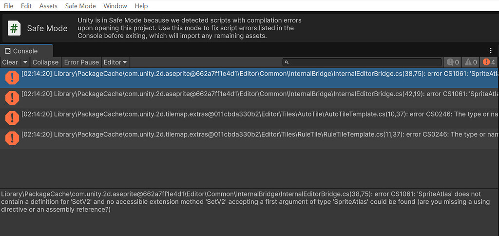 I'm being bullied by the Unity Safe Mode - Unity Engine - Unity Discussions