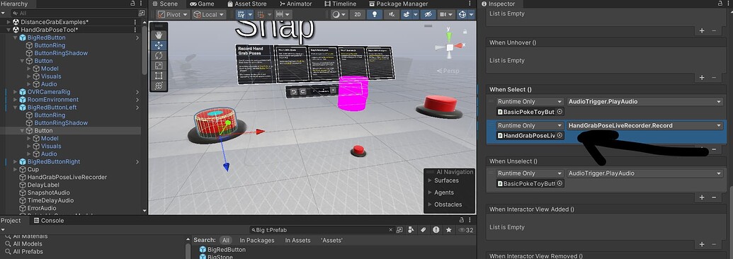 Meta Building Blocks - Poke interaction - how to trigger event - Unity ...