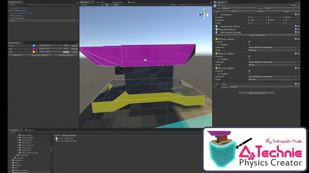 I Want To Create Collider Based On Mesh But Manually Select Faces Unity Engine Unity 