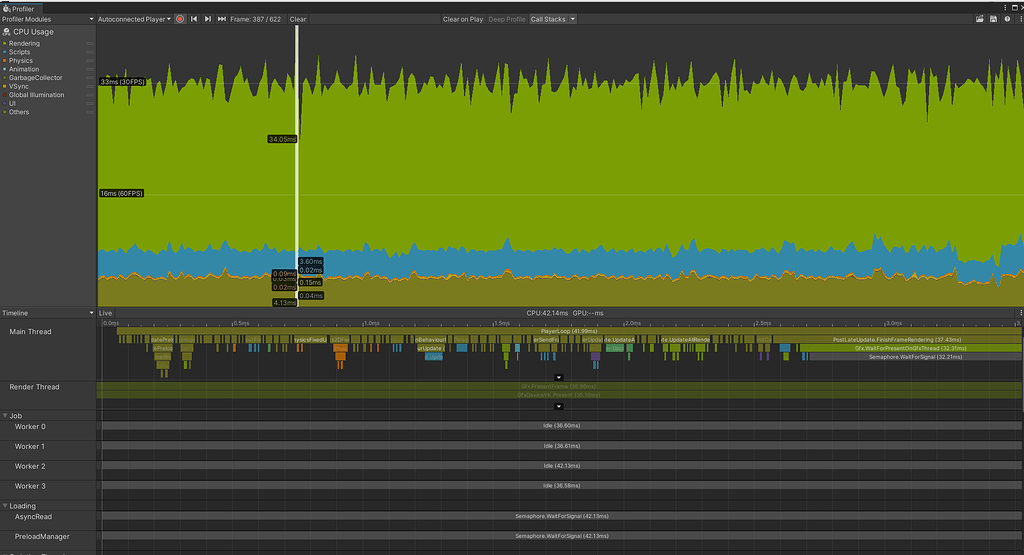 GFX.WaitForPresentOnGFXThread taking from 20 to 2000ms per frame on android - Unity Engine ...