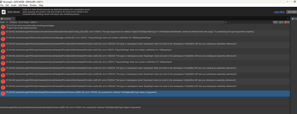 How to fix errors in Google VR Sripts? - Getting Started - Unity Discussions
