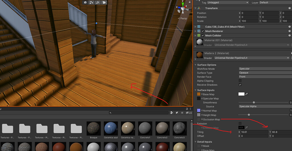 Problem when building materials with textures tiling - Unity Engine ...