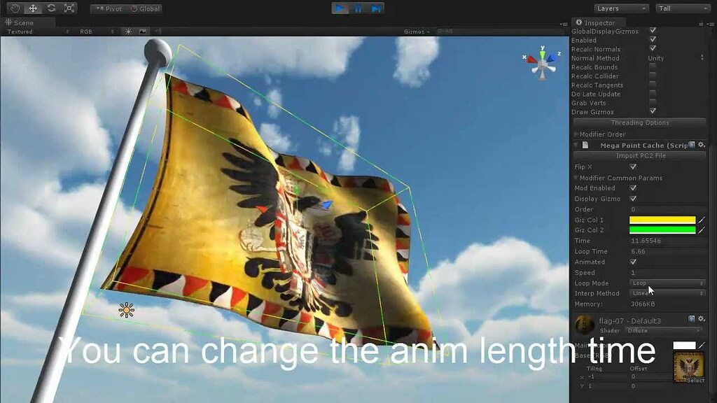 Animated flag using Point Cache files - Community Showcases - Unity Discussions