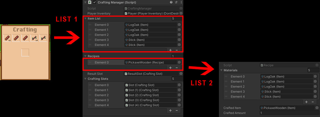 Crafting System help! - Unity Engine - Unity Discussions