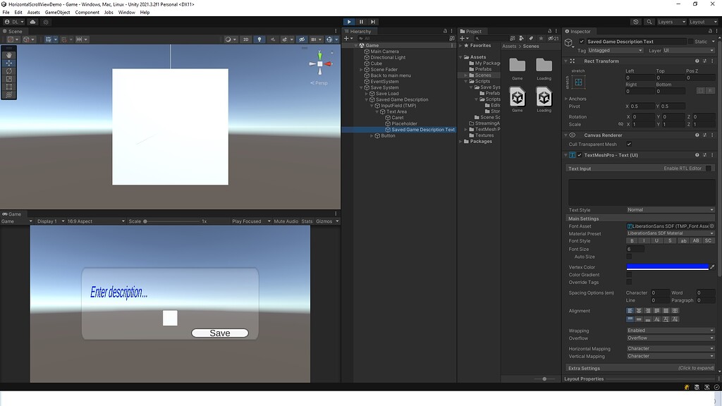Need help. TextMeshProUGUI text is empty but the text length is always 1. any solution ? - Unity ...