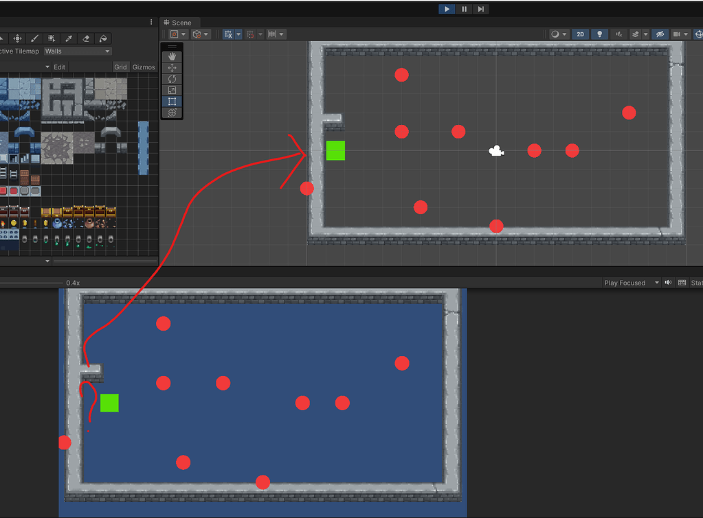 Tilemap Collider behaving differently in Game tab compared to Scene tab - Unity Engine - Unity ...